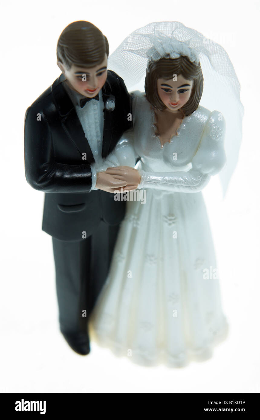 miniature wedding couple Stock Photo - Alamy