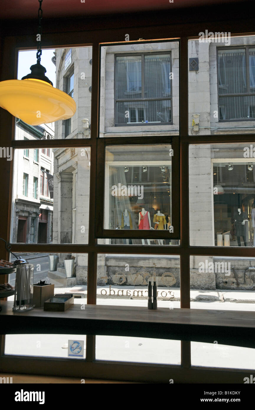 View from dining counter of a cafe Stock Photo - Alamy