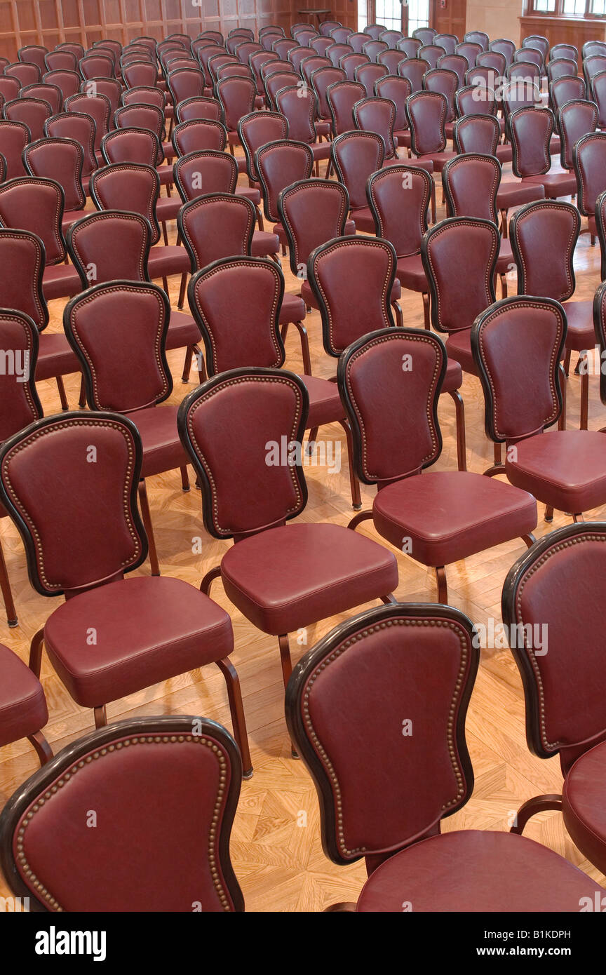 Empty Chairs In Conference Lecture Hall Room Stock Photo - Alamy