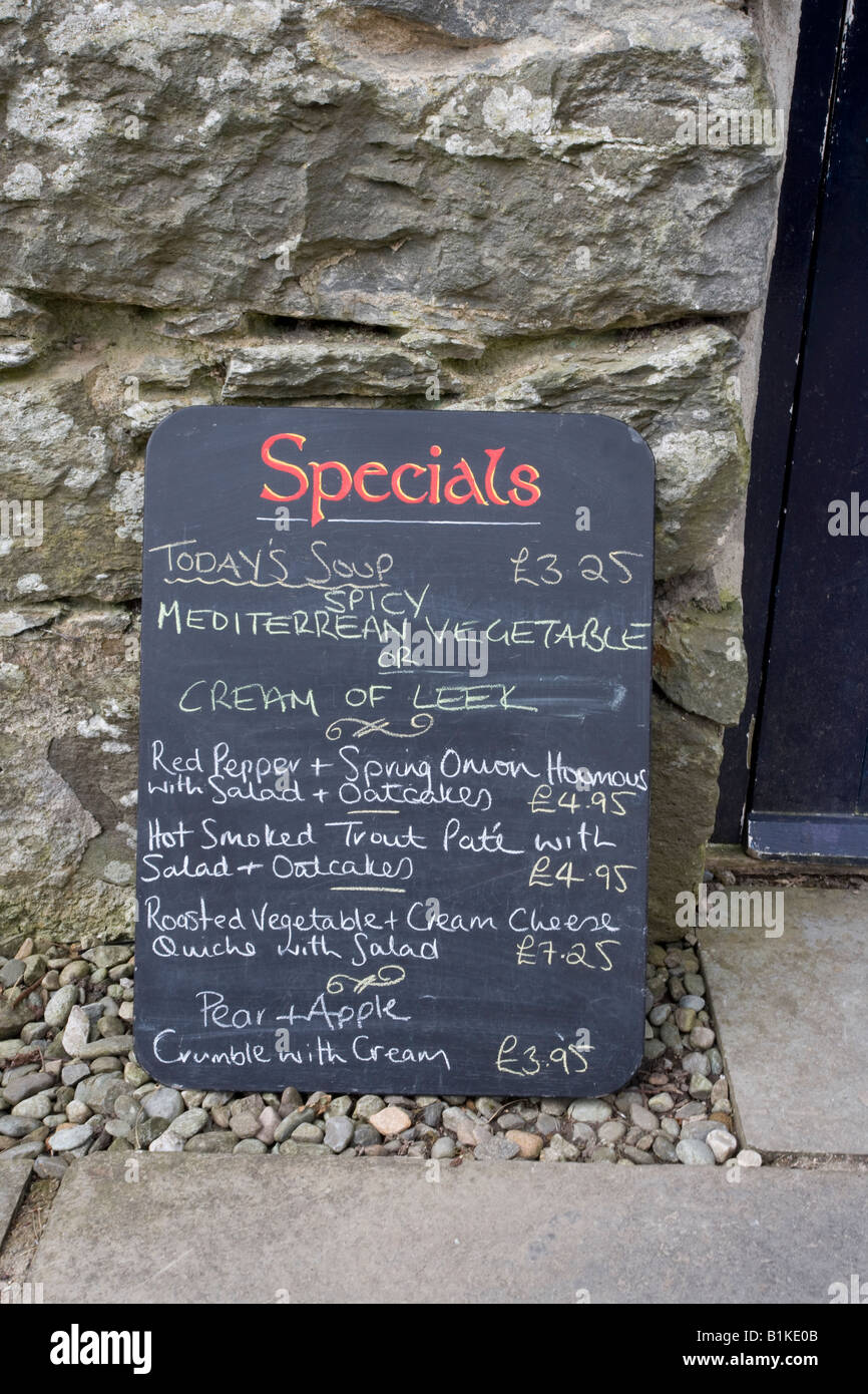 Specials Scottish food menu A board Stock Photo - Alamy