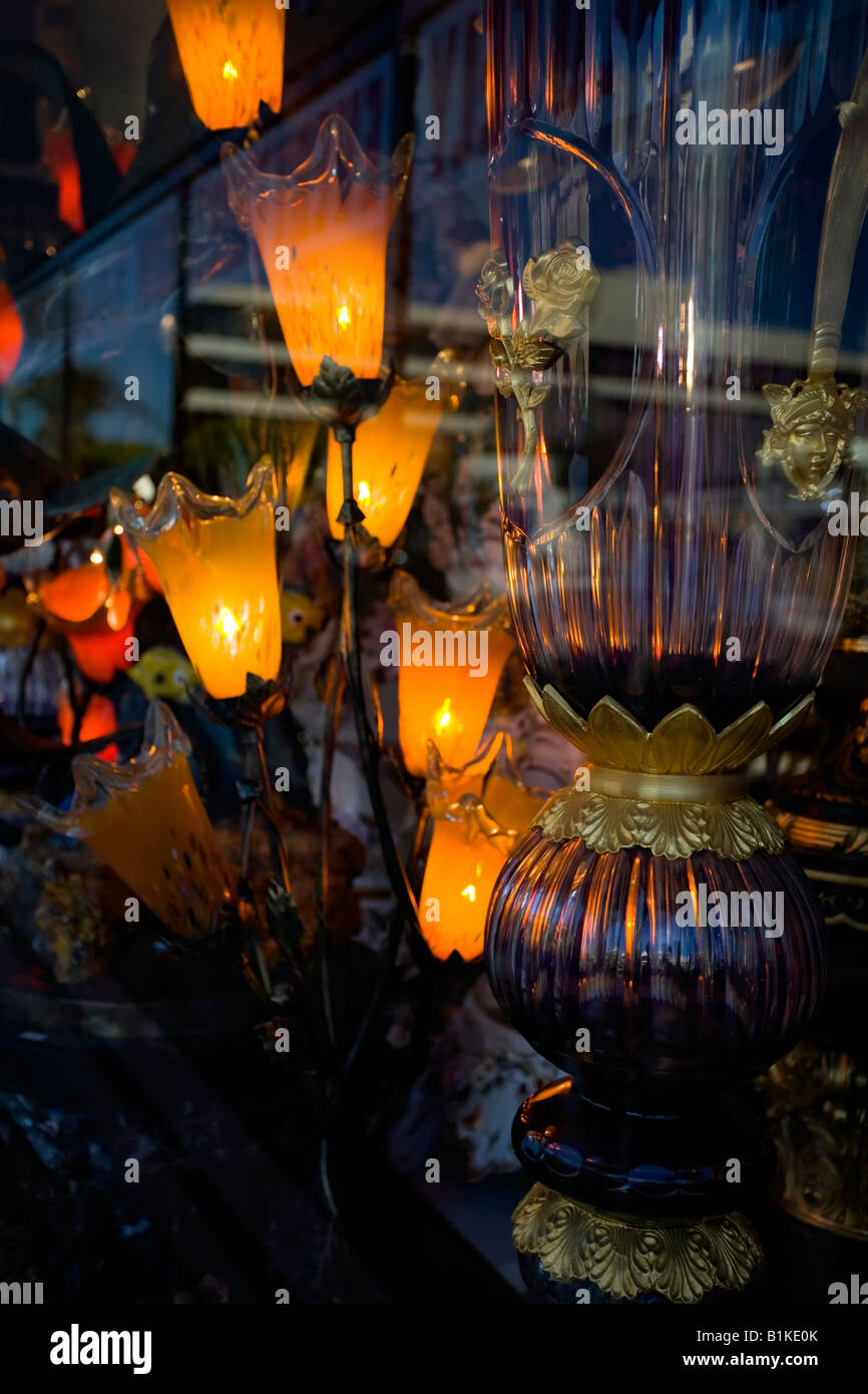 Glass Lamps Store Window Stock Photo - Alamy