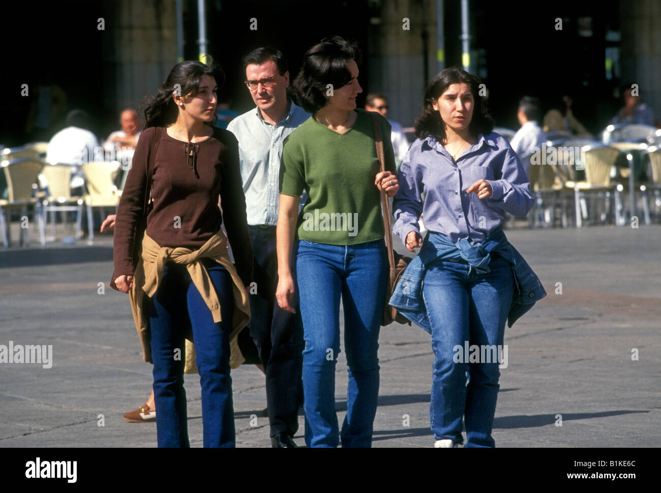 Spaniards, Spanish people, Plaza Mayor, Salamanca, Salamanca Province ...