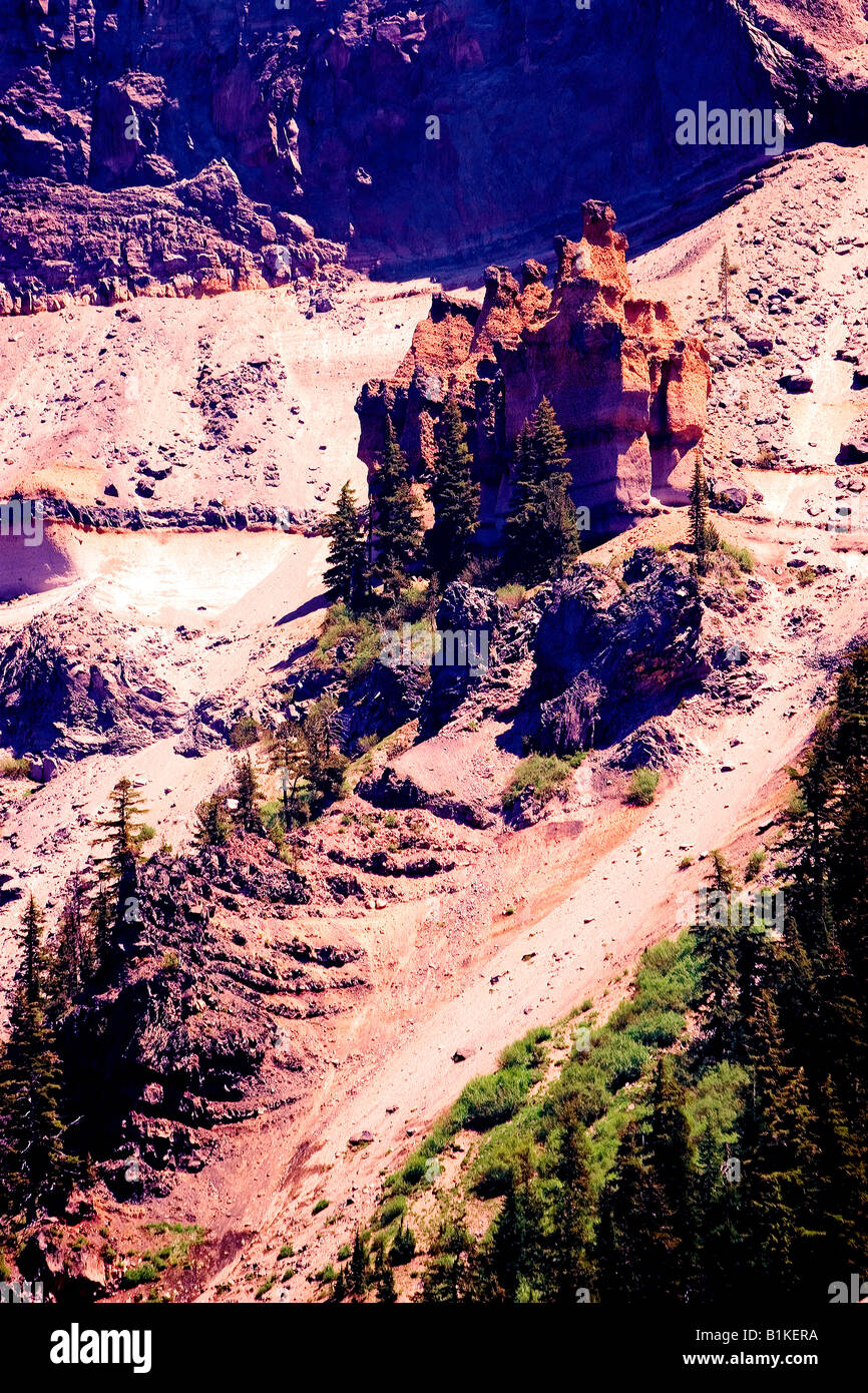 Close up image of the colorful Castle Rock Lava Formation Stock Photo ...