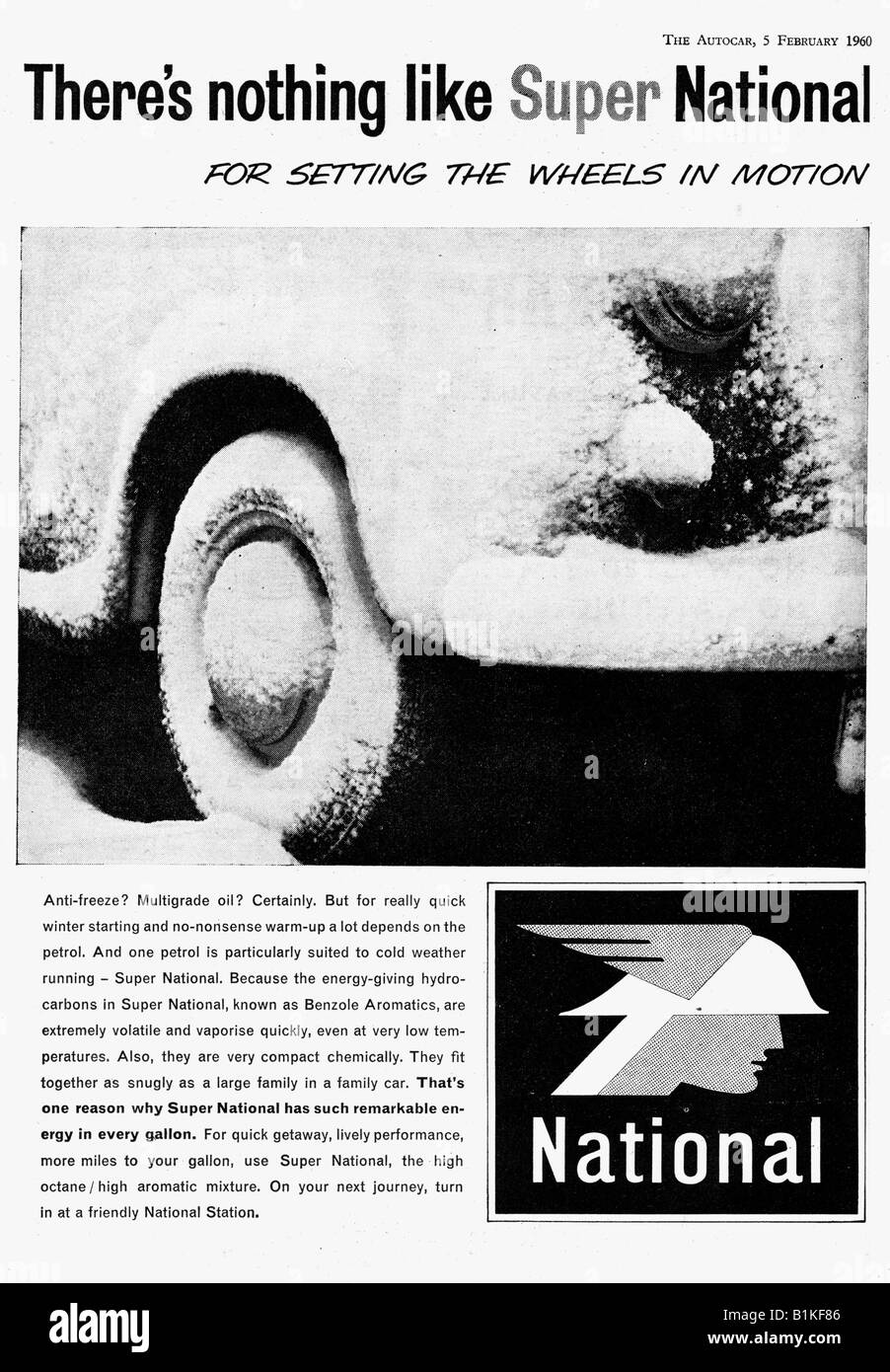 1960 advertisement for Super National Petrol Gasoline Benzene FOR ...