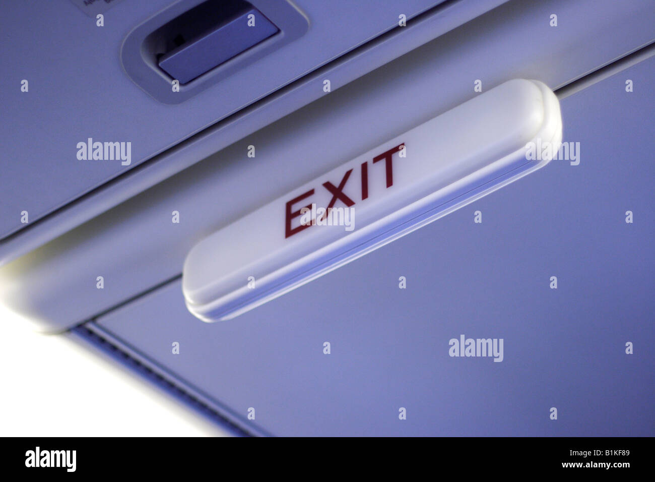 Emergency exit airplane hi-res stock photography and images - Alamy