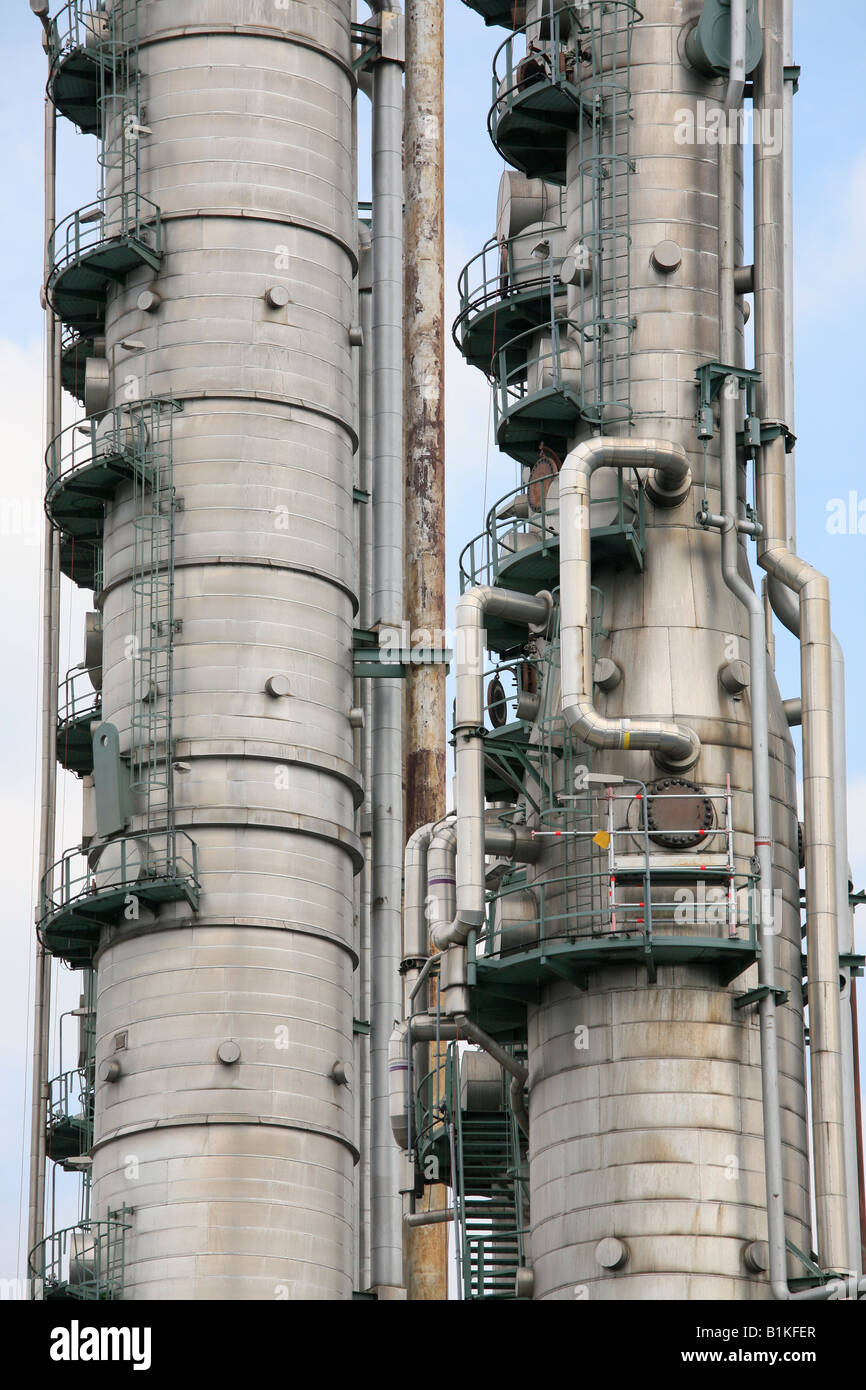 towers of a chemical plant Stock Photo - Alamy