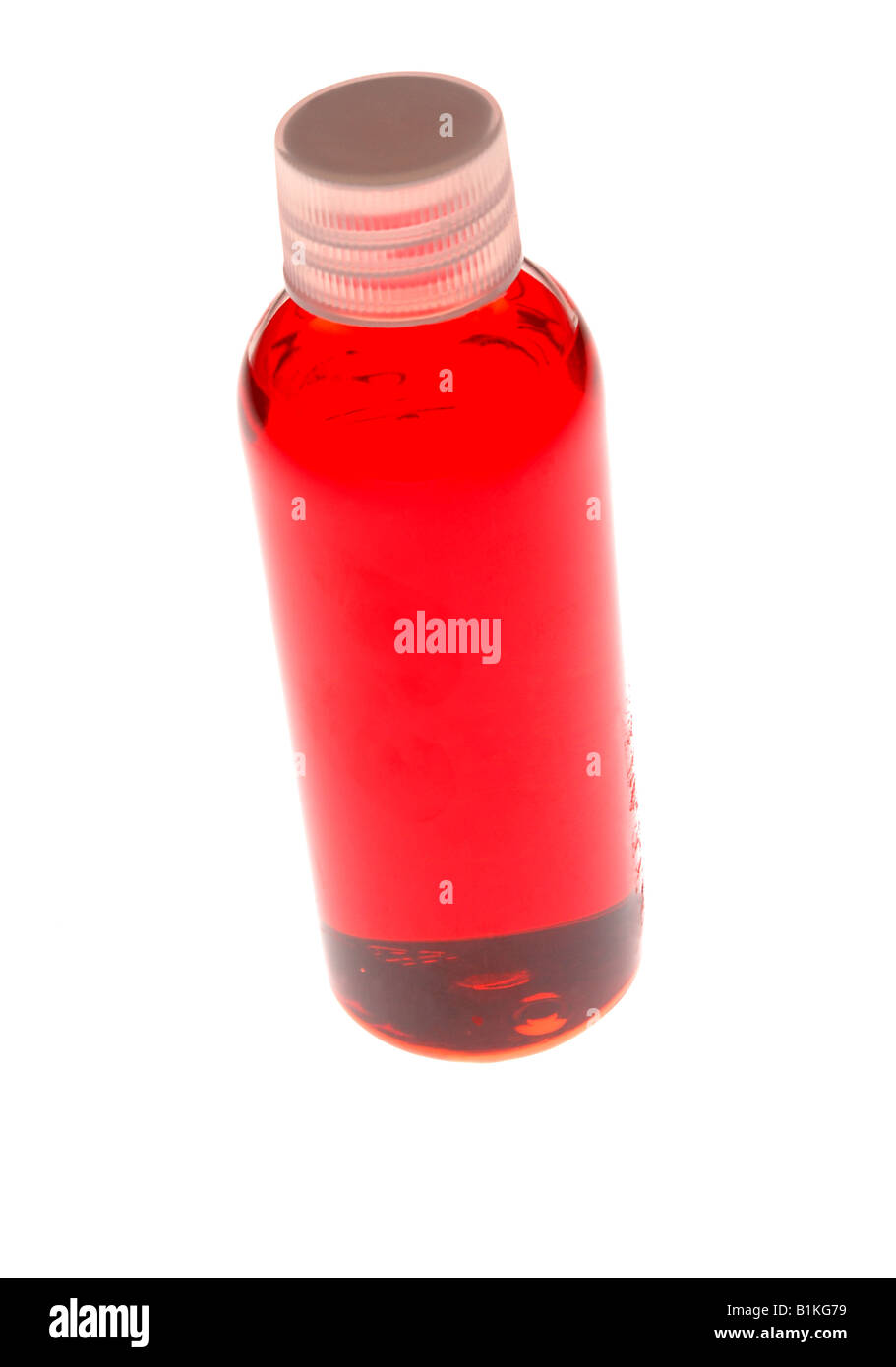 Red Chemical Bottle Stock Photo - Alamy