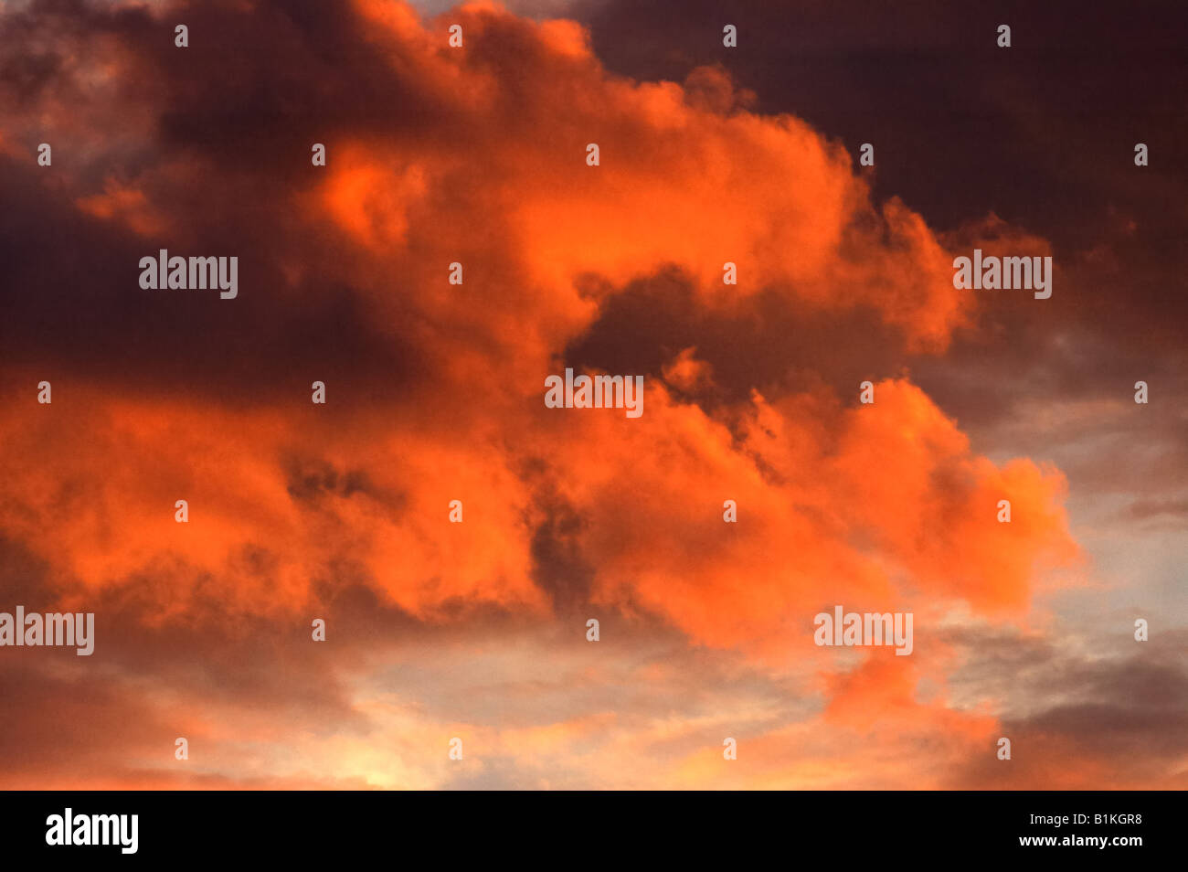 Dramatic Stormy Sunset Stock Photo - Alamy