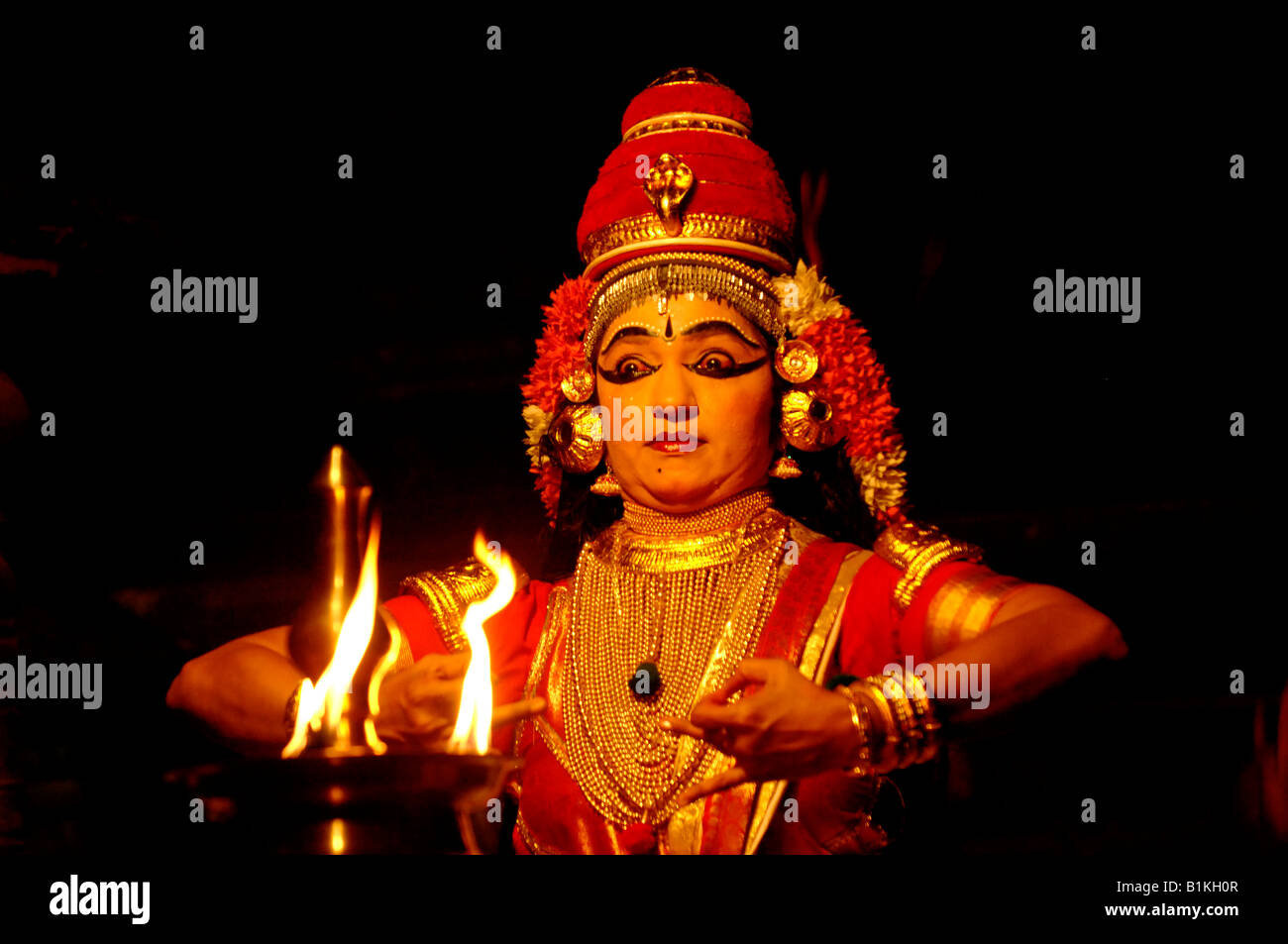 nangyar Koothu is a performing art form from Kerala, south India Stock ...