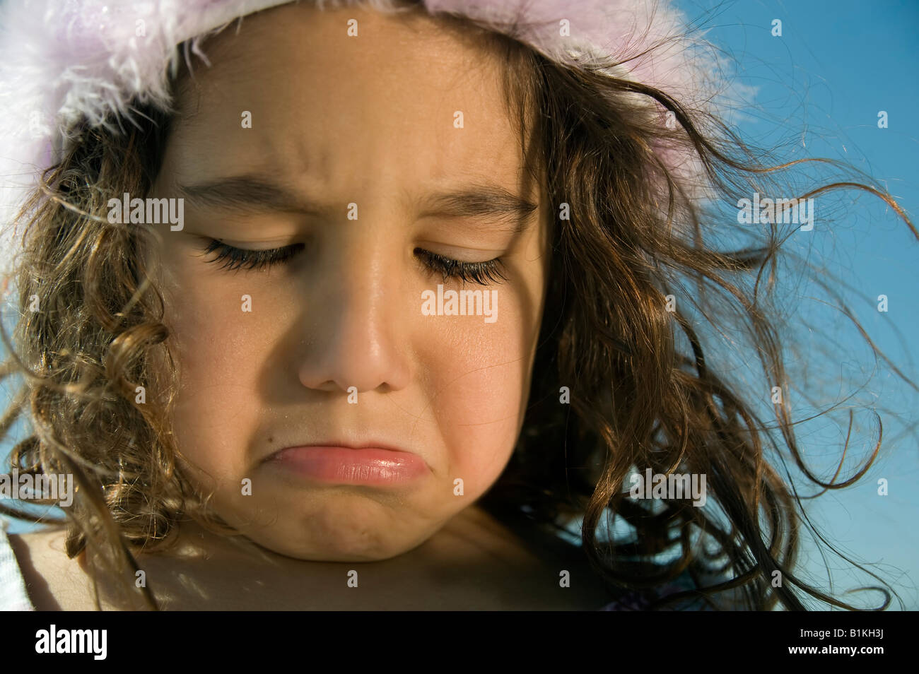 closeup of a crying little girl Stock Photo - Alamy