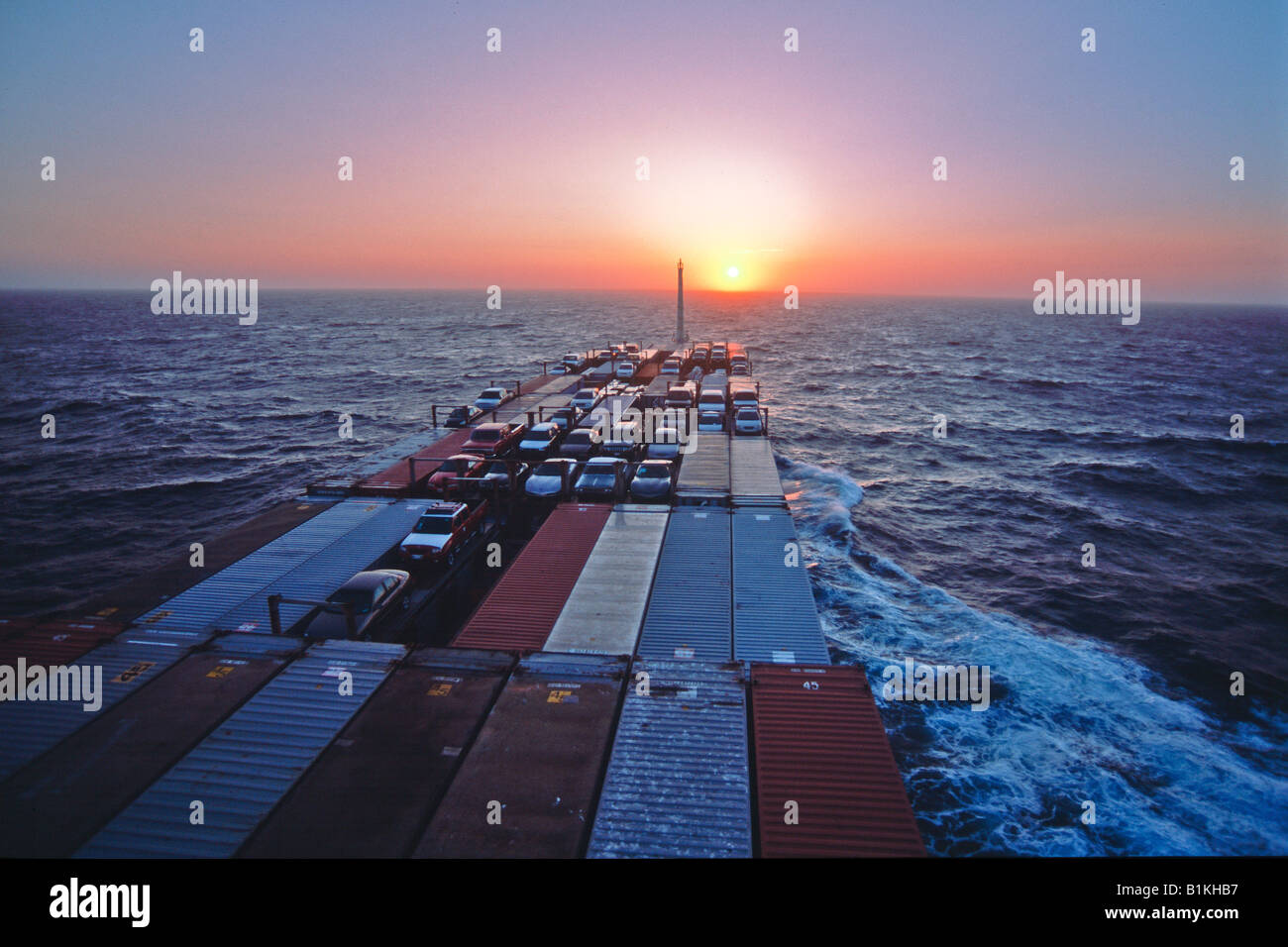 Pacific Ocean. Container vessel, Horizon Anchorage delivers between ...