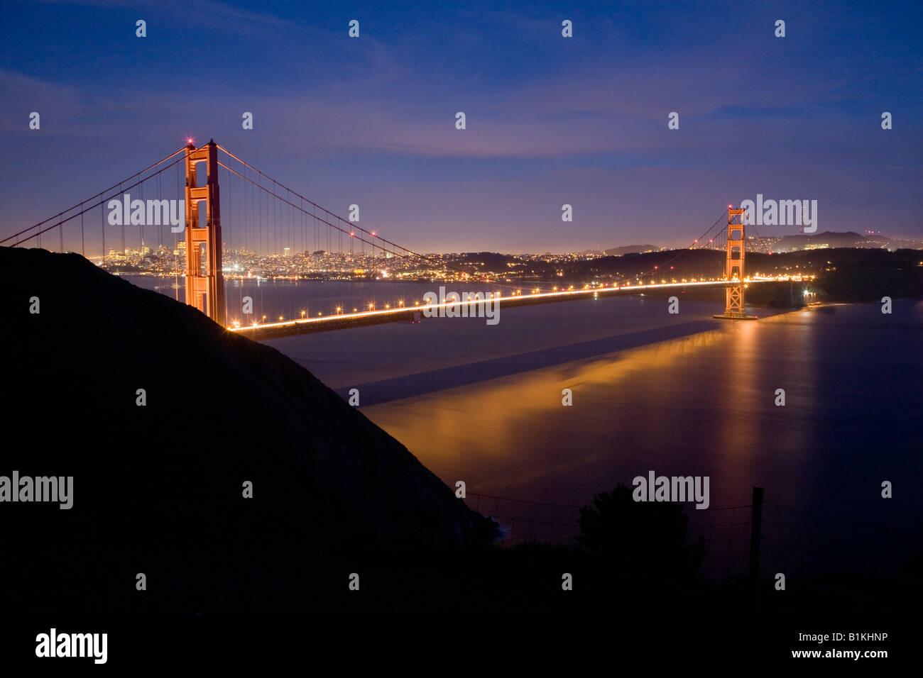 Twilight over golden gate bridge hi-res stock photography and images ...