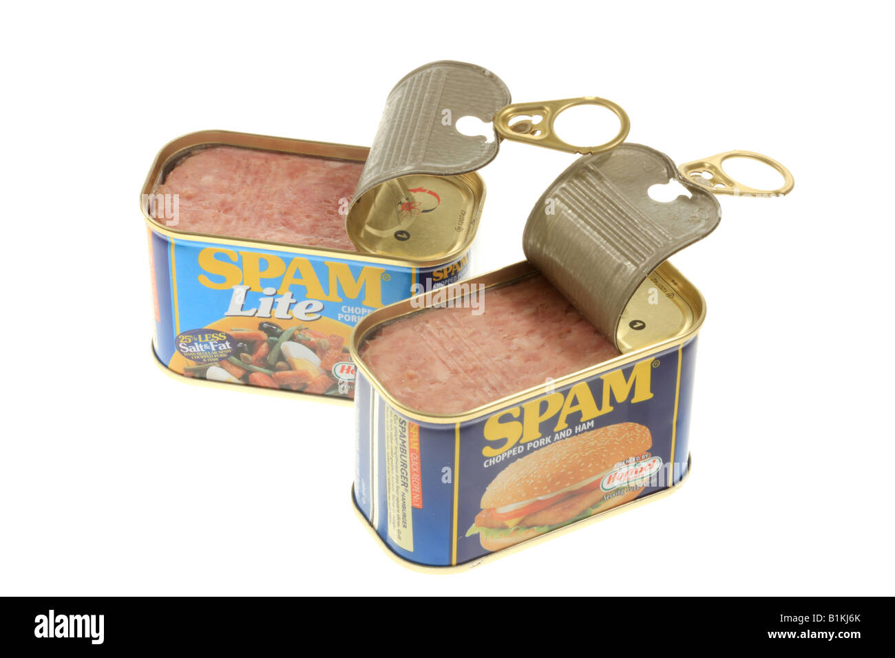 Tins Of Processed Pork Spam Meat In Retro Packaging And Branding Tins ...
