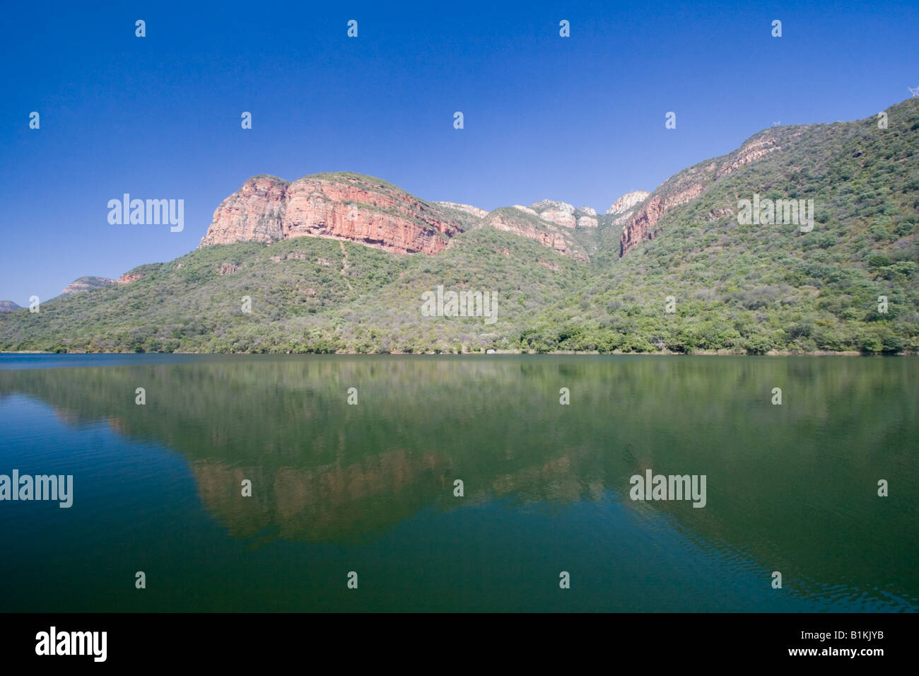 View from the boat tour on Blyde dam in the Blyde River Canyon ...
