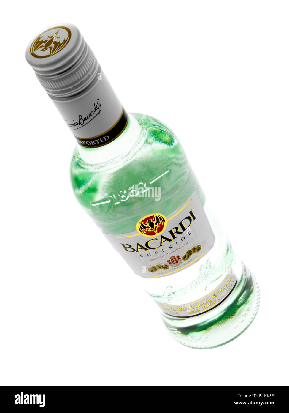Bottle Of White Rum Stock Photo - Alamy