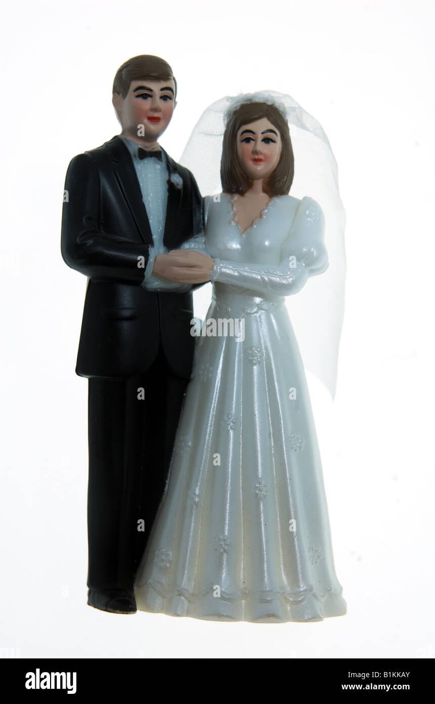 miniature wedding couple Stock Photo - Alamy