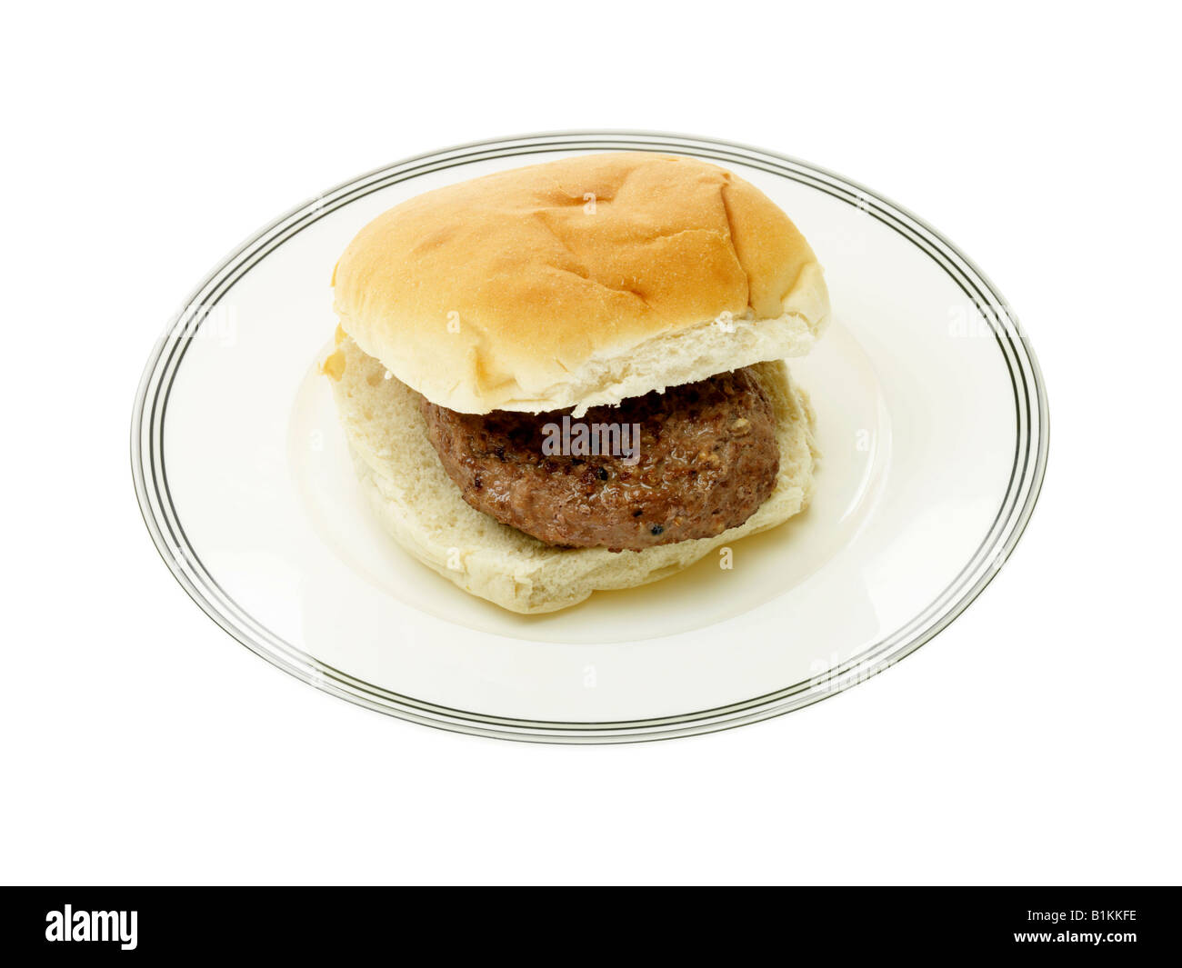 Beefburger in a bun Cut Out Stock Images & Pictures - Alamy
