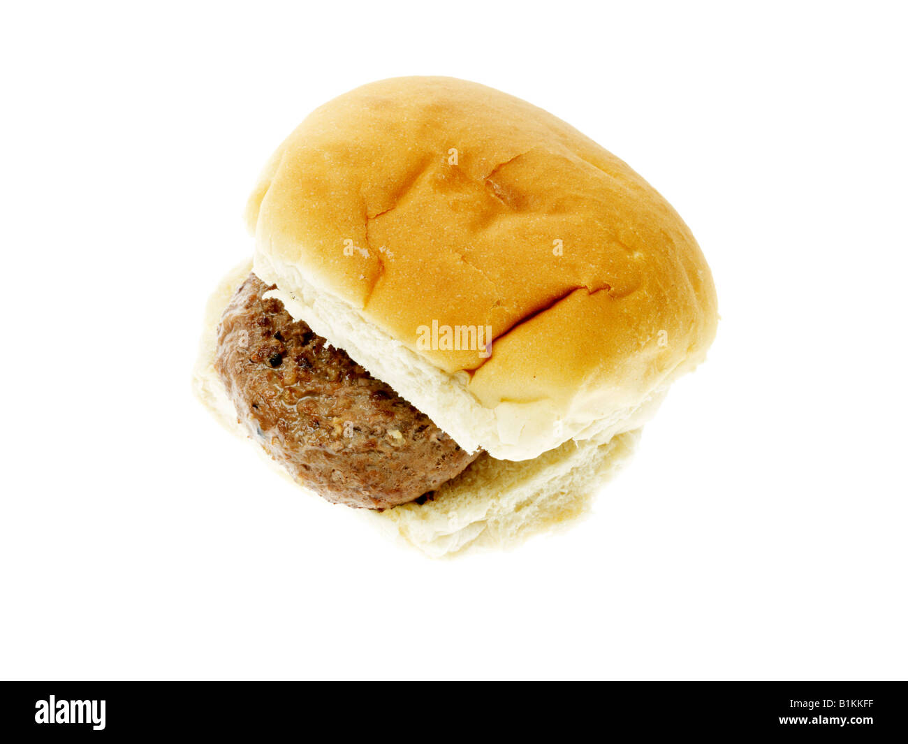 Beefburger in a bun Cut Out Stock Images & Pictures - Alamy