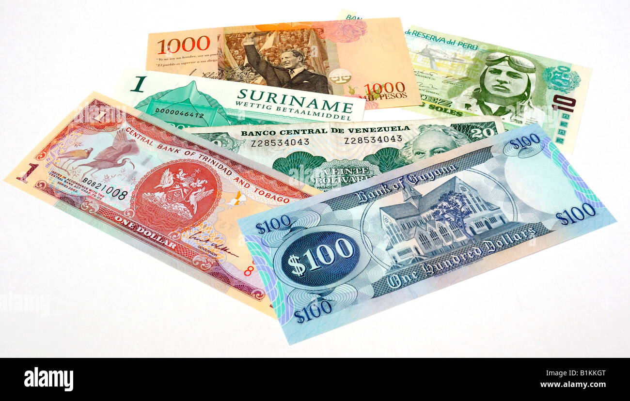 South America Bank Notes Stock Photo - Alamy