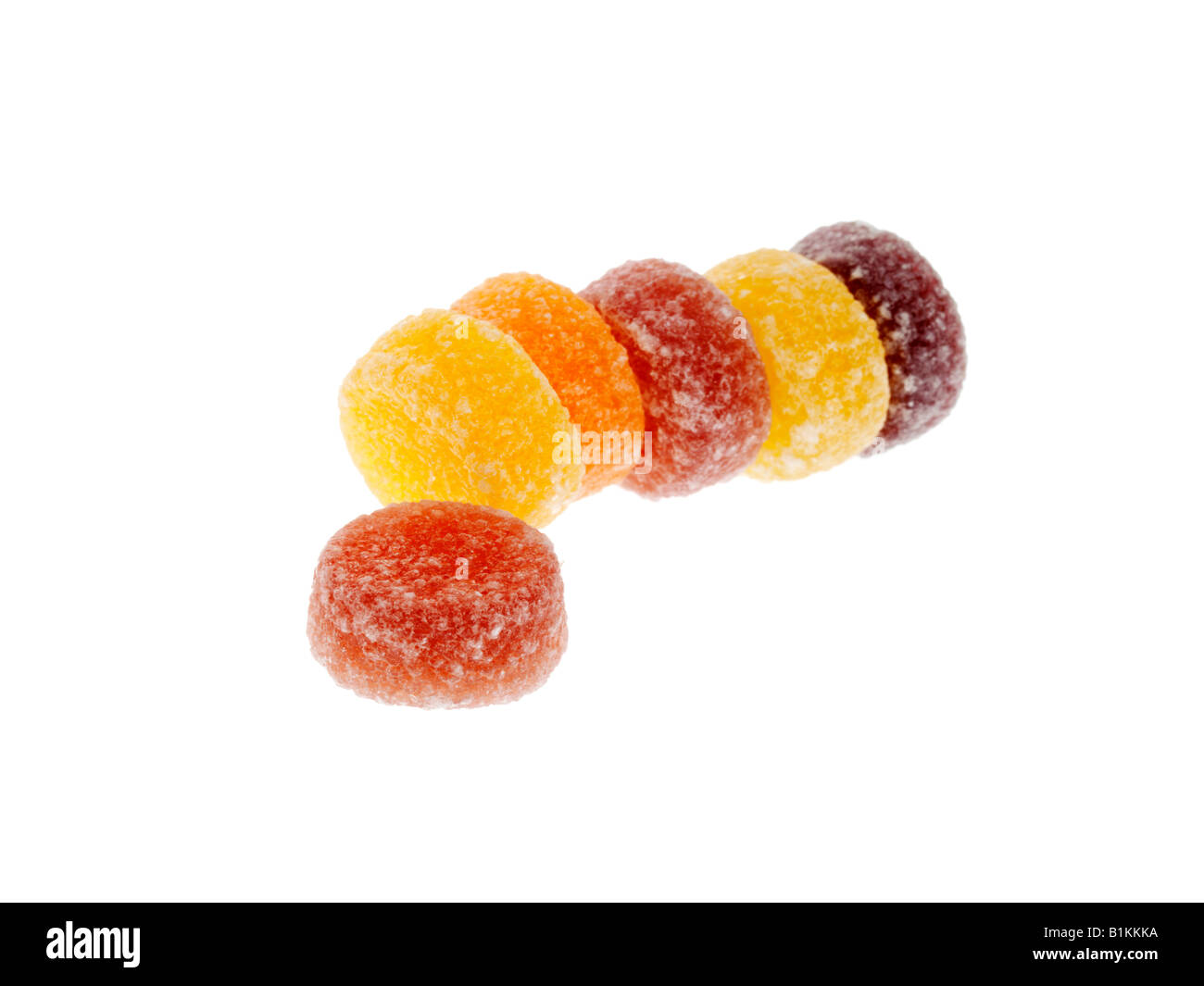 Fruit pastilles pile piles of sweets rowntrees confectionery food Cut ...