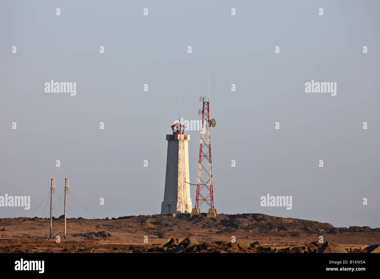 Lighthouse at Stokksnes east of Iceland Stock Photo - Alamy