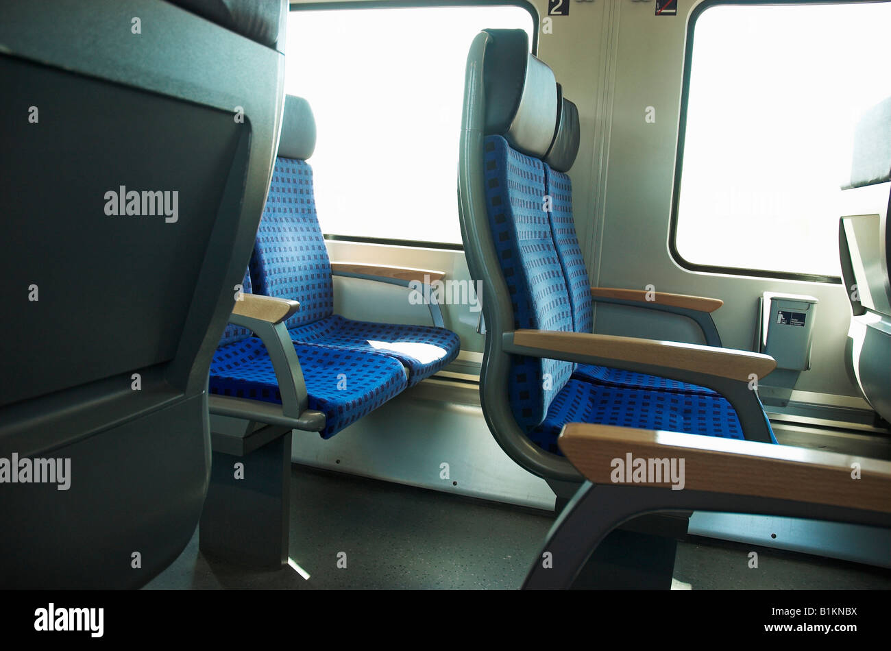 Inside view of regional express train Berlin Germany Stock Photo - Alamy