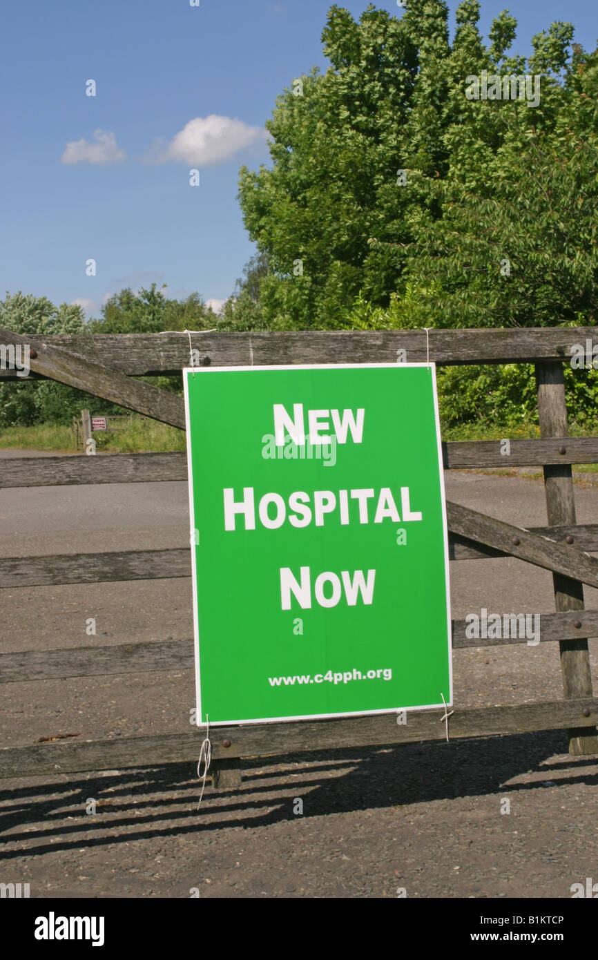 Campaign Poster for a new Hospital UK 2008 Stock Photo - Alamy