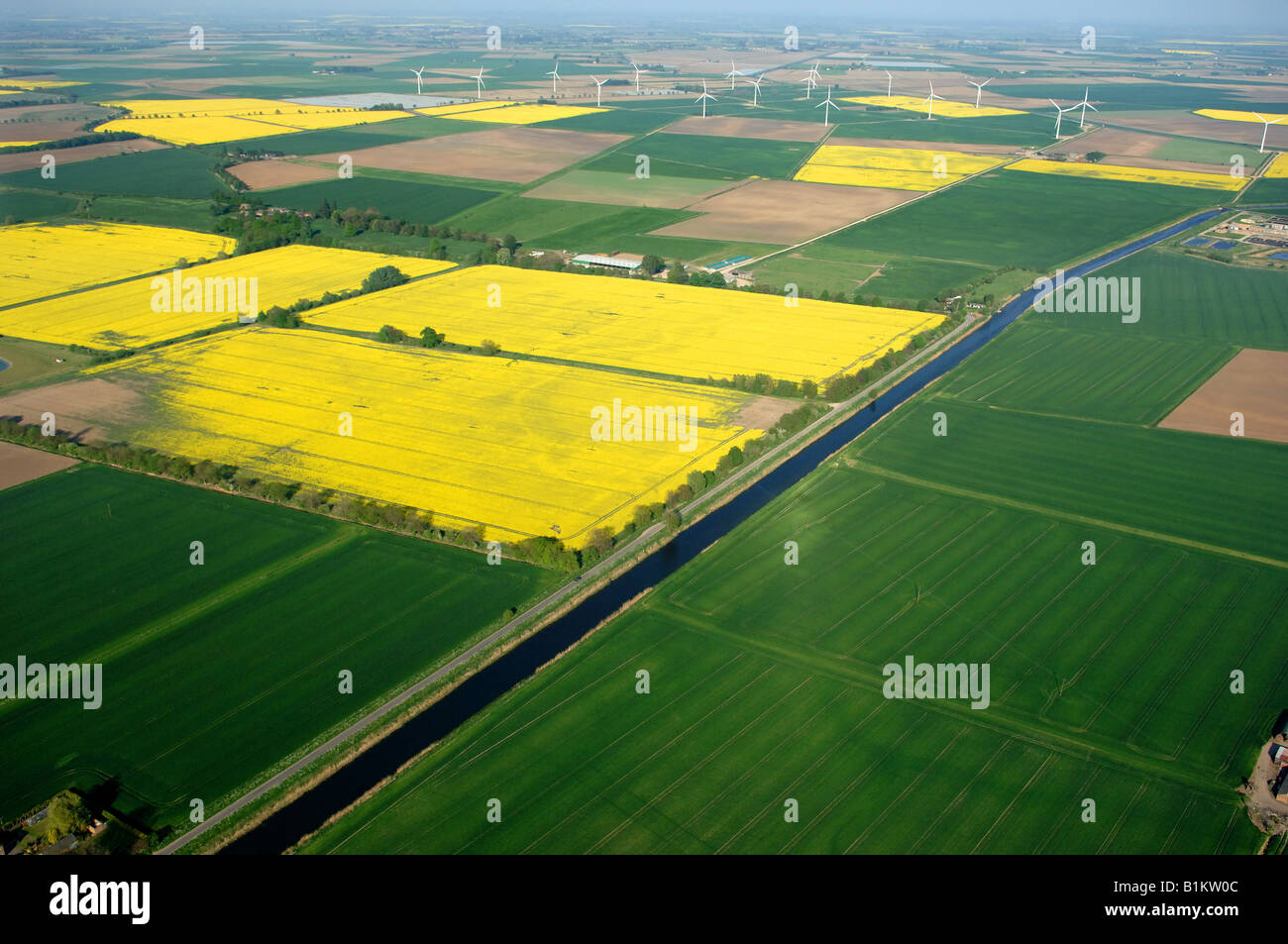 aerial view of Cambridgeshire fens Stock Photo - Alamy