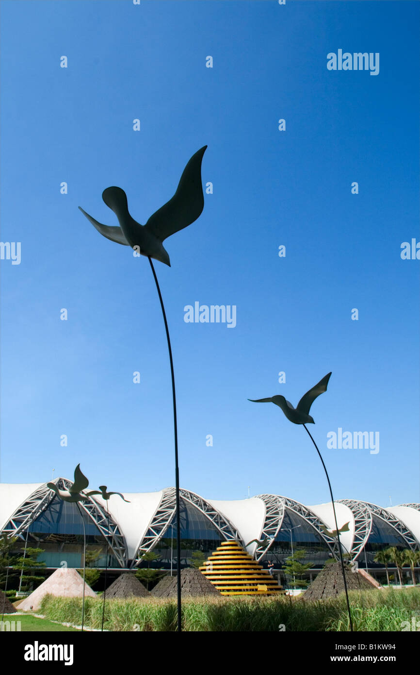 Flying birds - an art installation outside in the grounds Bangkok's ...