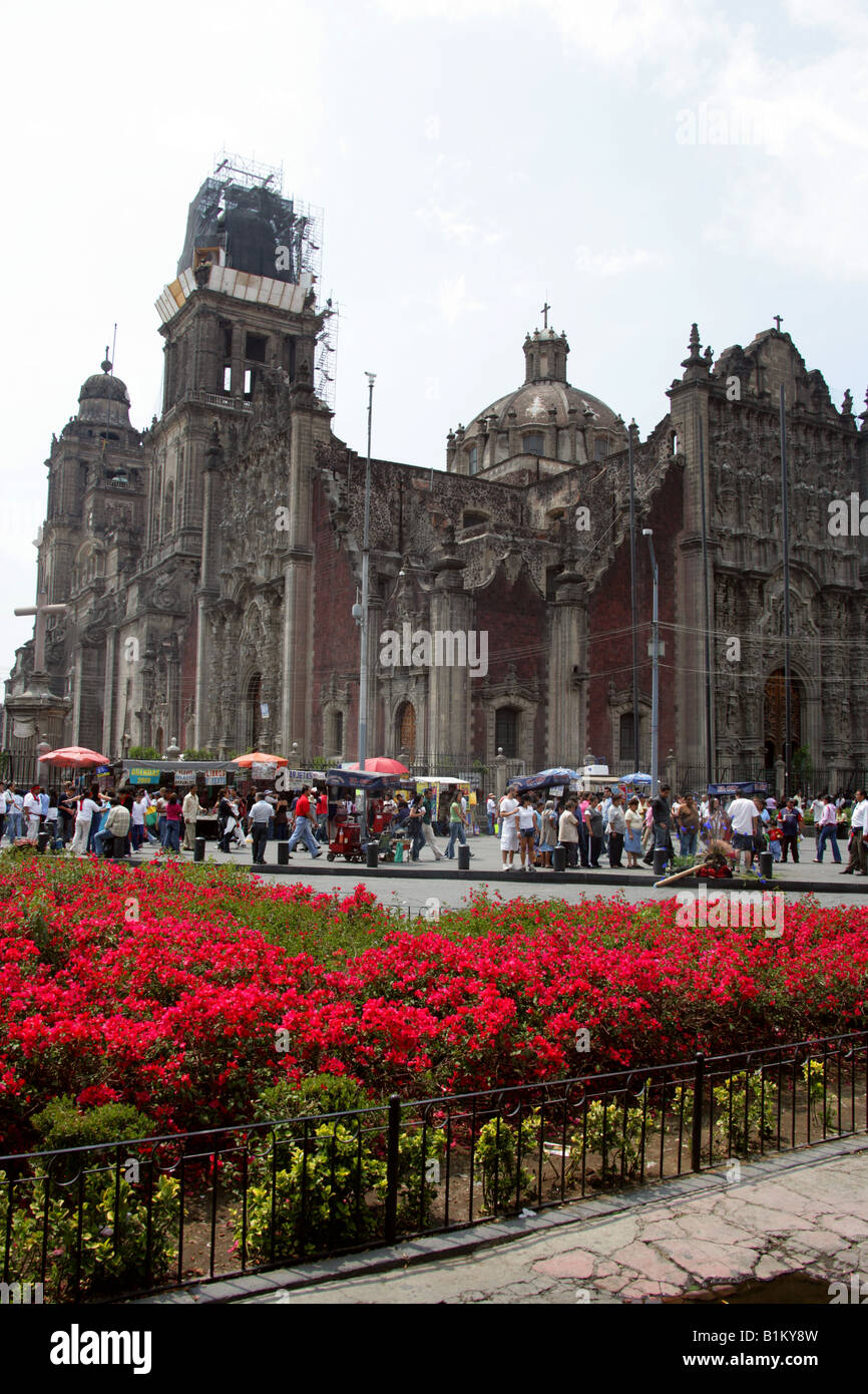 The Metropolitan Cathedral, Zocalo Square, Plaza de la Constitucion ...