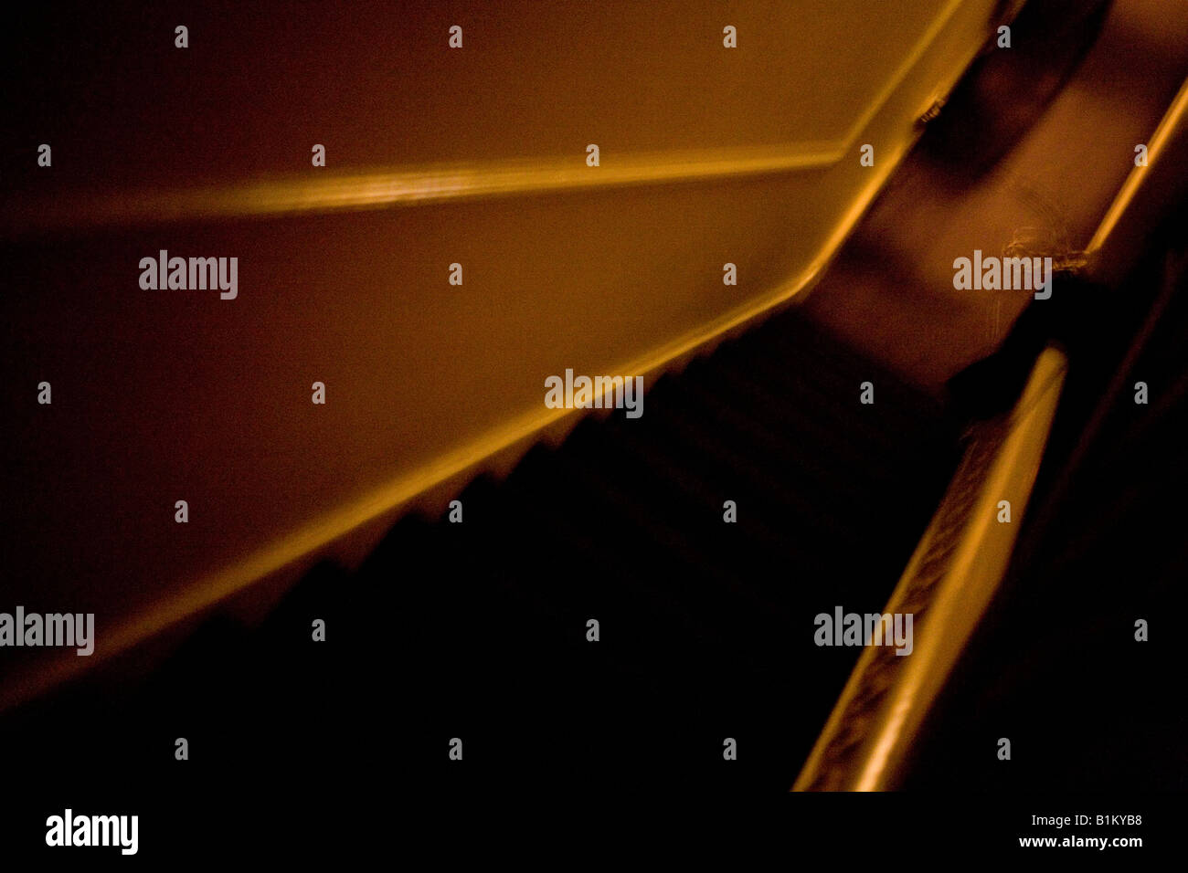 A stairway at night Stock Photo - Alamy
