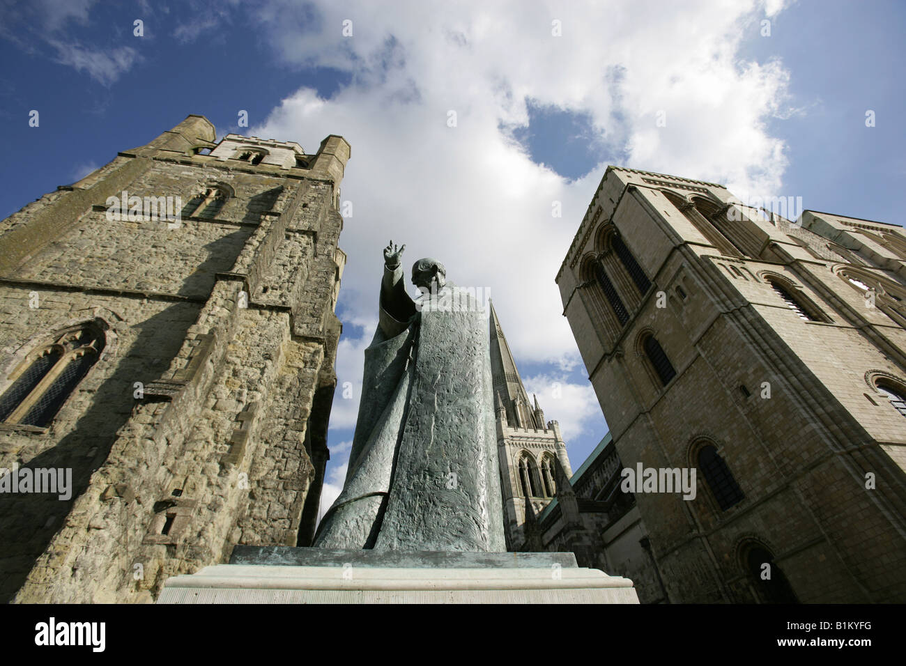 City of Chichester, England. The Philip Jackson sculpture of Saint ...