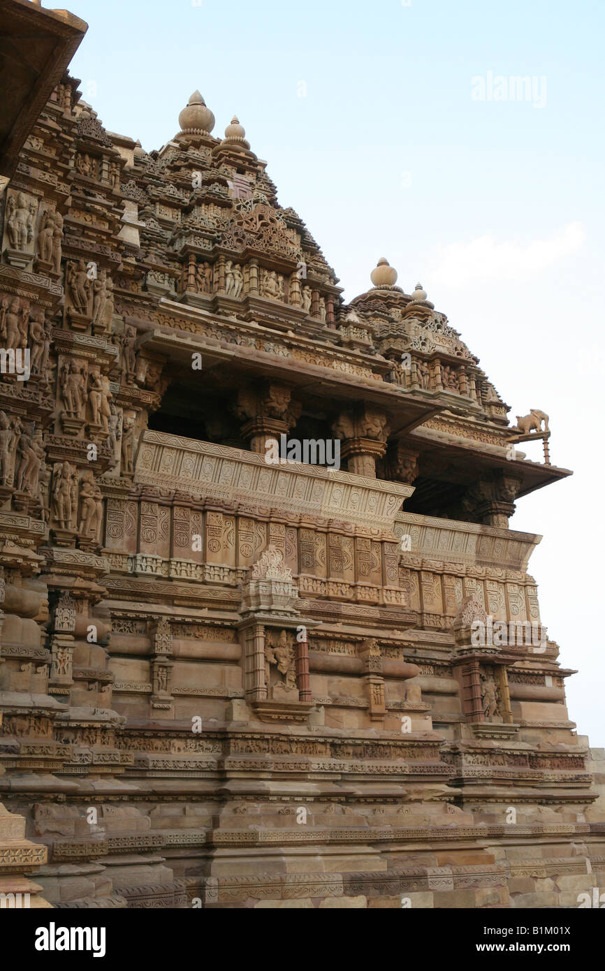 Walls of the Kandariya Mahadeo Temple Khajuraho Madhya Pradesh India ...