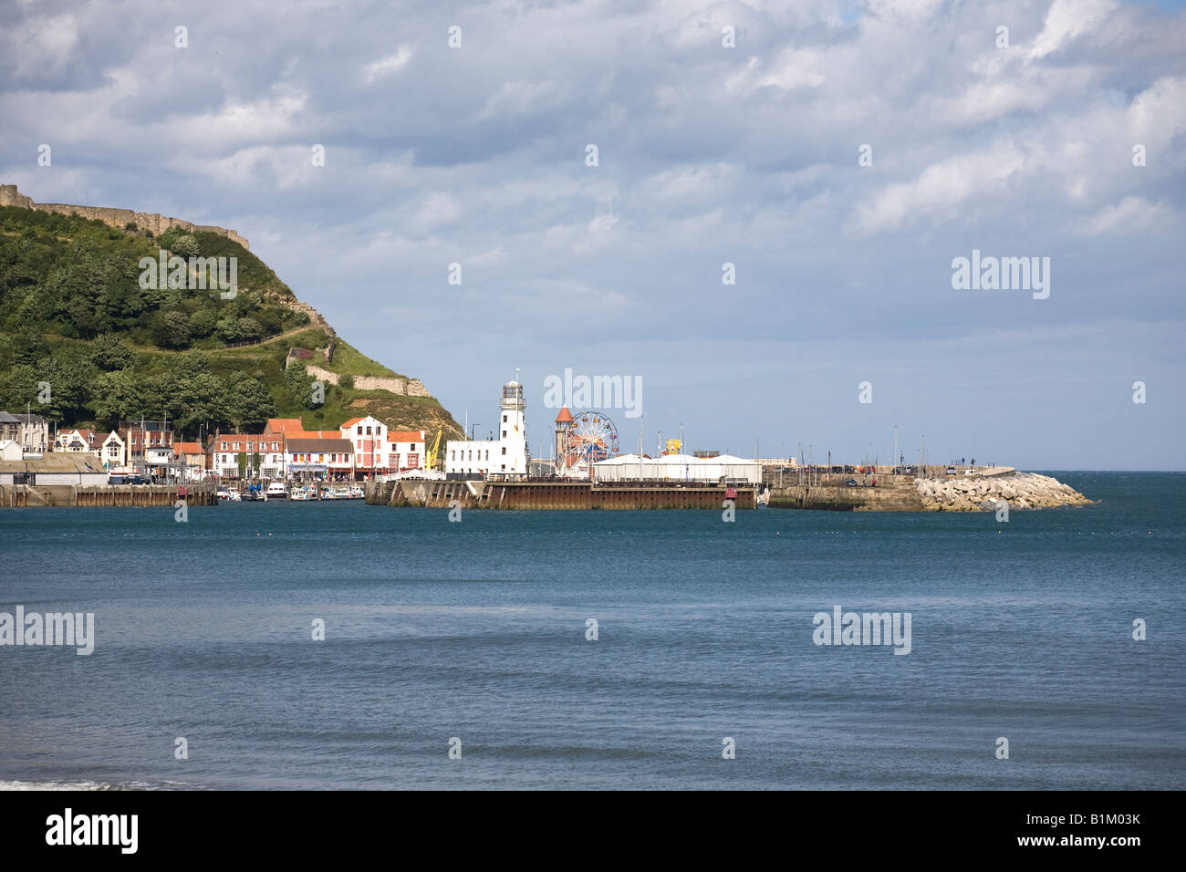 A view of the North Yorkshire sea side resort of Scarborough England UK ...