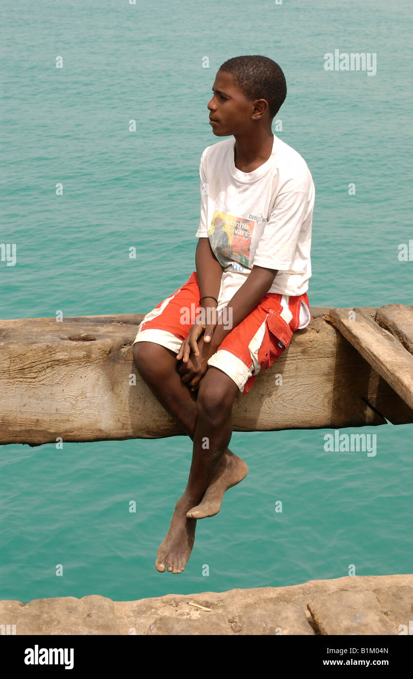Harbour Santa Maria Cape Verde Africa Stock Photo - Alamy