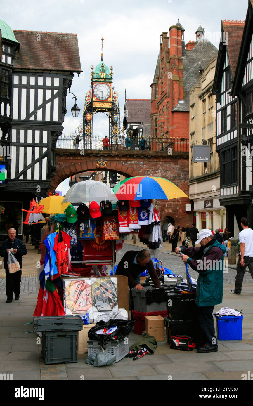 city of chester, town centre shopping cheshire england uk gb Stock ...
