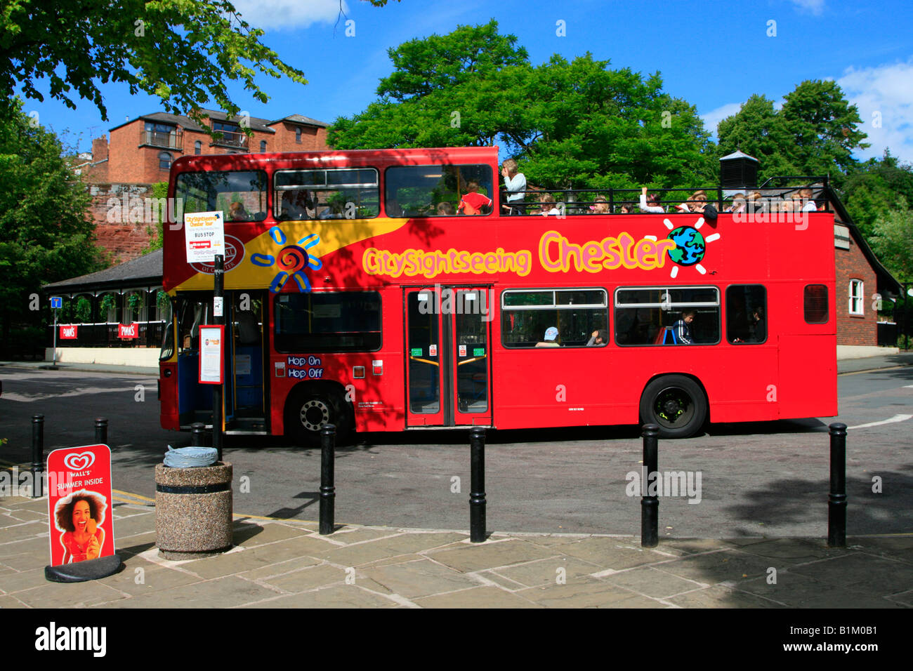 city sightseeing chester tour bus attraction chester england uk gb ...