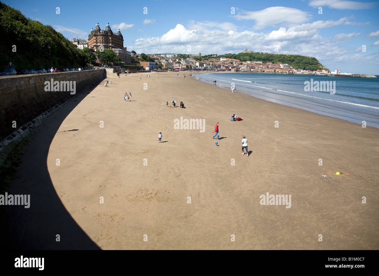 A view of the North Yorkshire sea side resort of Scarborough England UK ...