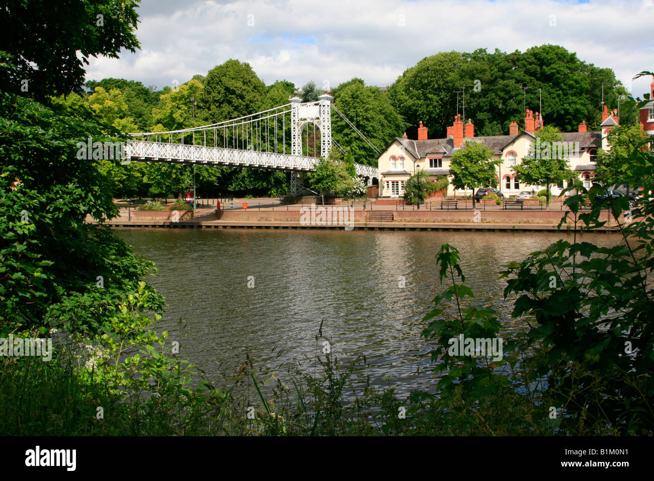Queens park suspension bridge chester uk hi-res stock photography and ...