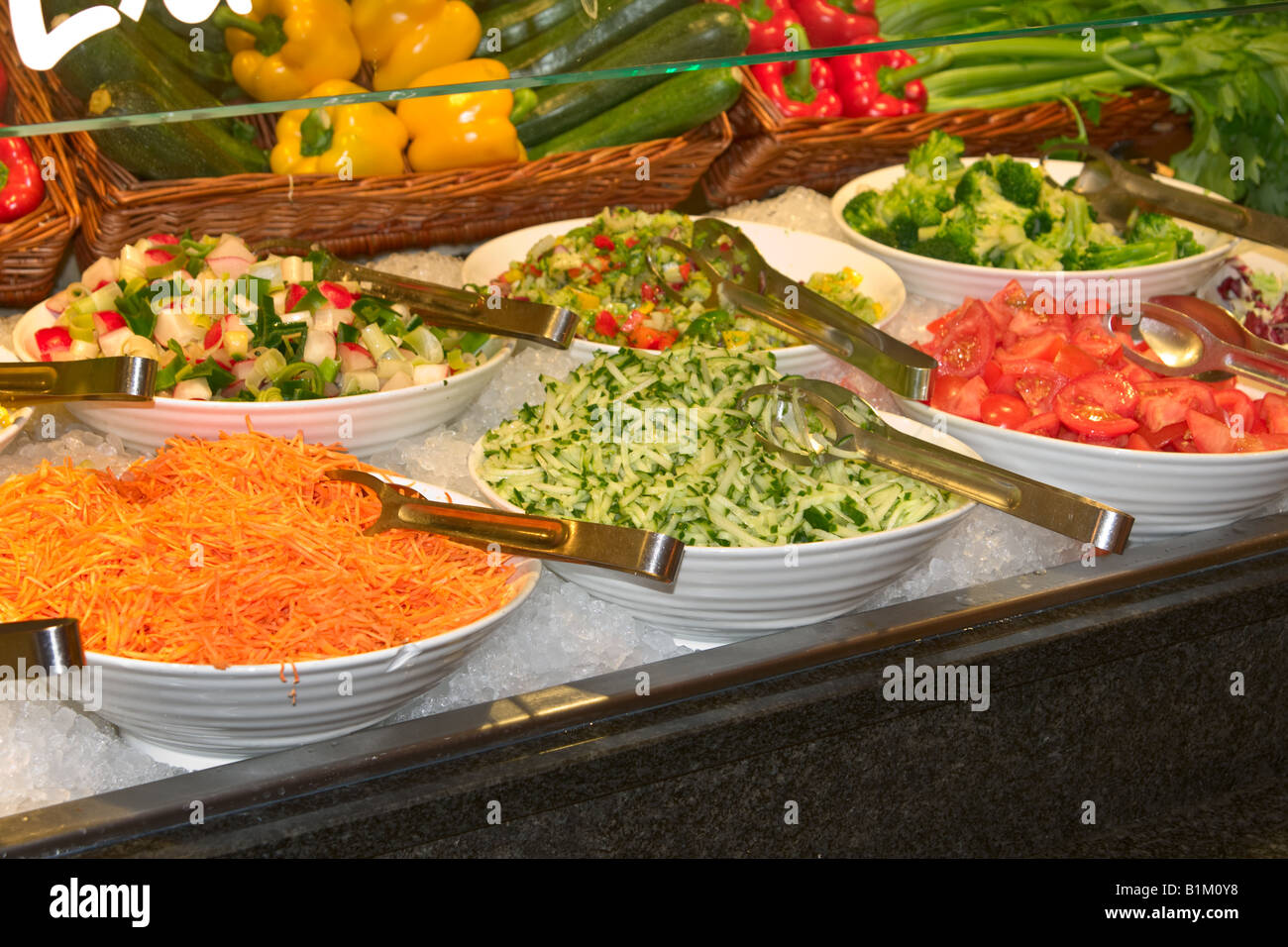 Vegetable salad bar buffet restaurant hi-res stock photography and ...