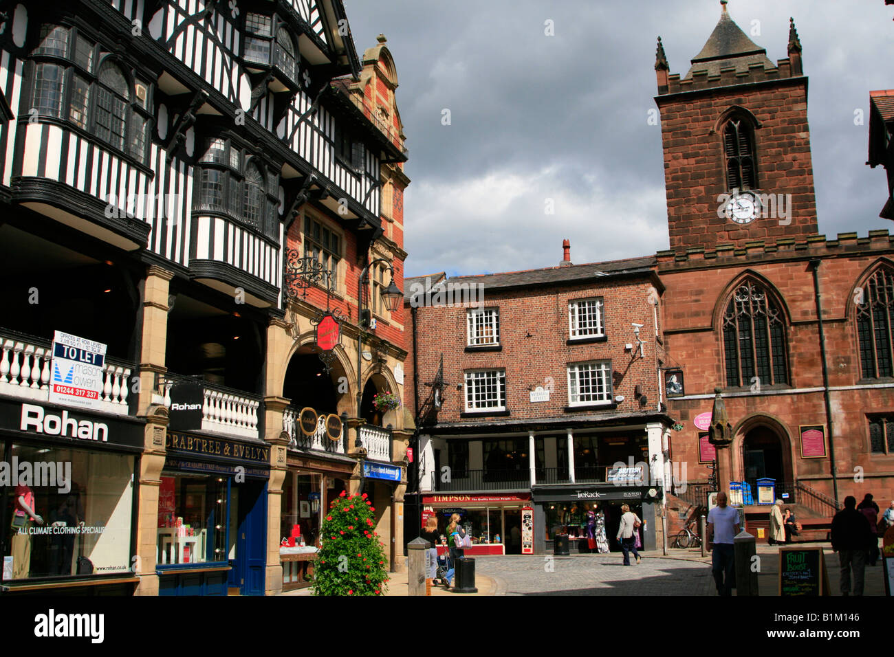 city of chester, town centre shopping cheshire england uk gb Stock ...