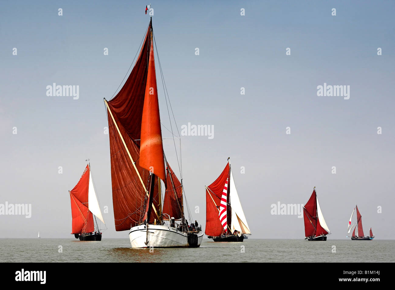 sailing barges competing in the Medway Centenary Barge Match 2008 Stock ...