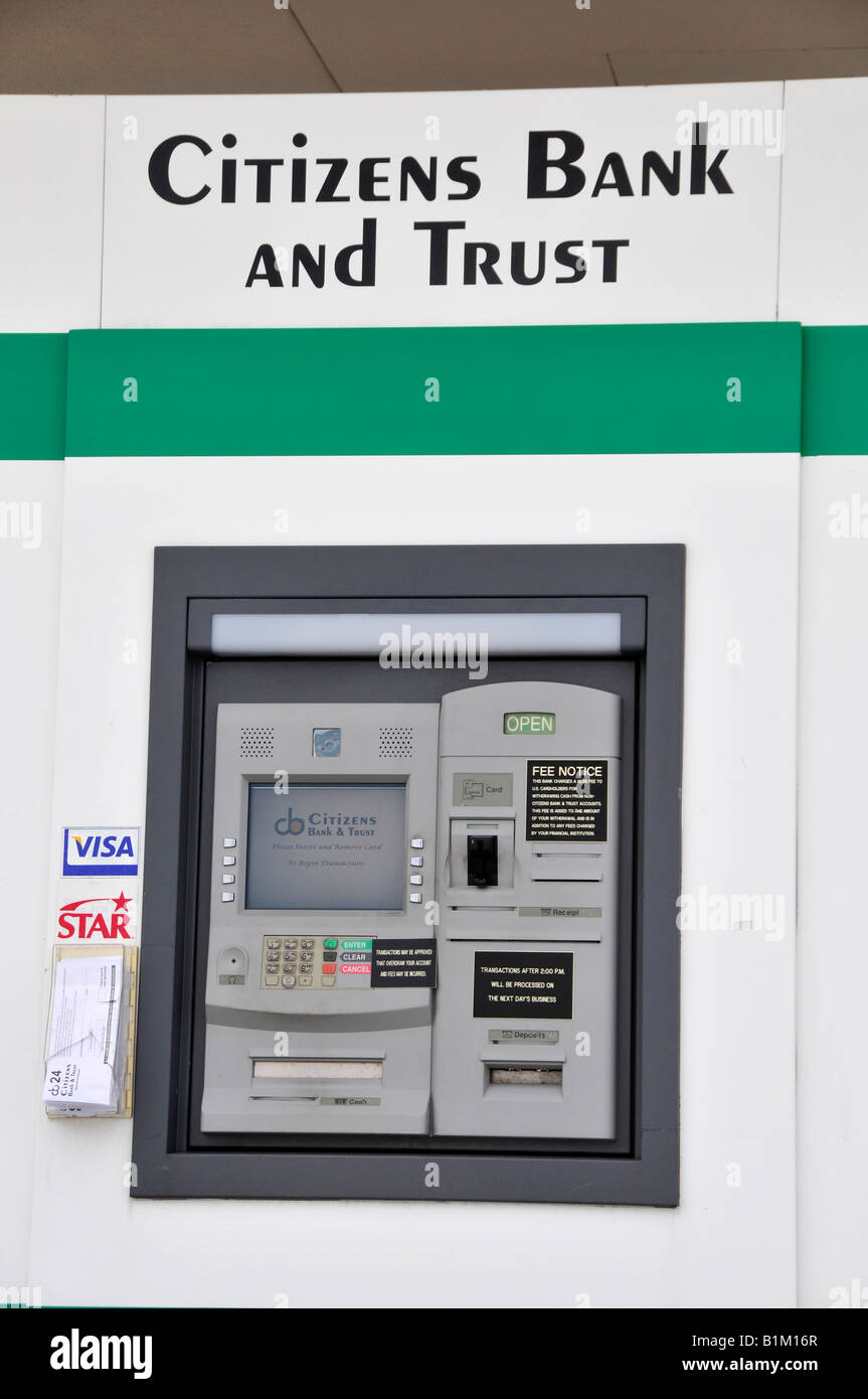 Bank ATM fast cash withdrawl machine system Stock Photo - Alamy