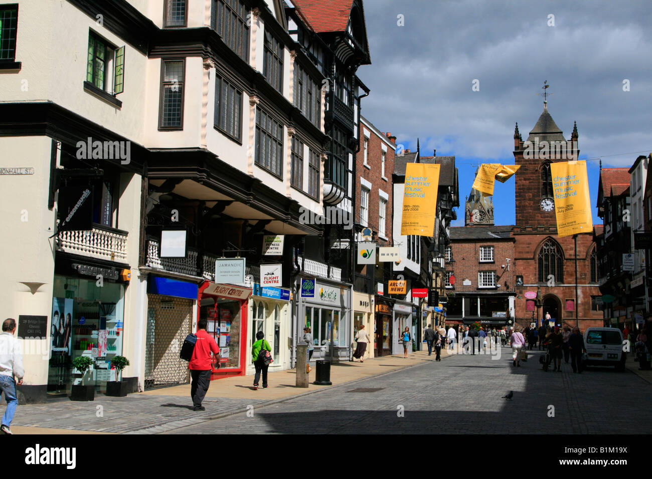 city of chester, town centre shopping cheshire england uk gb Stock ...