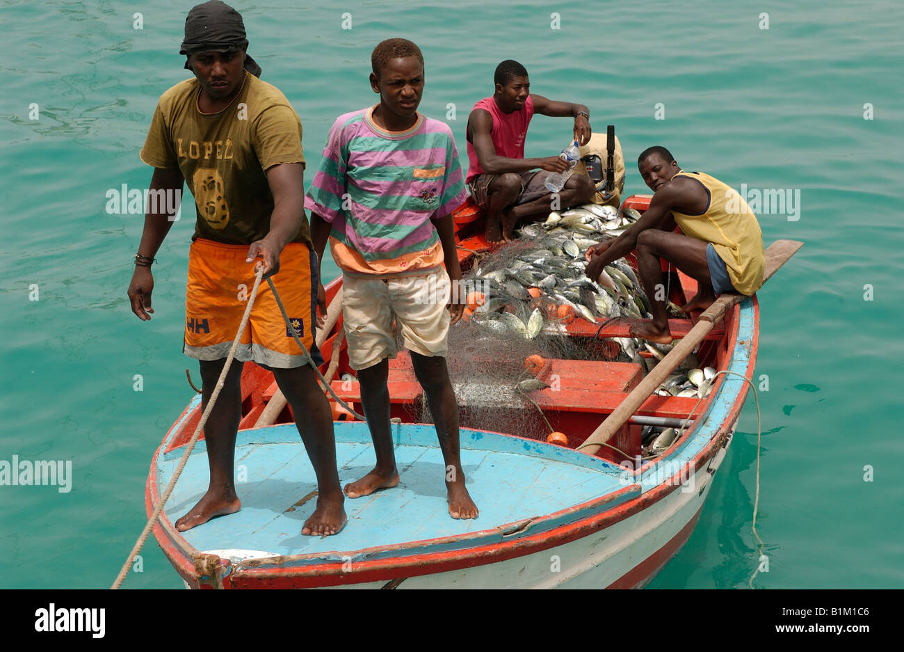 Harbour Santa Maria Cape Verde Africa Stock Photo - Alamy