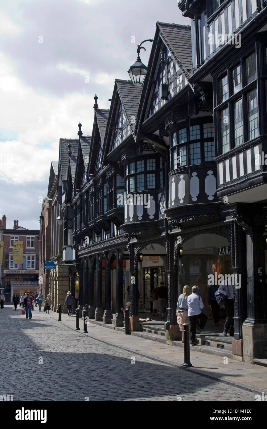 city of chester, town centre shopping cheshire england uk gb Stock ...