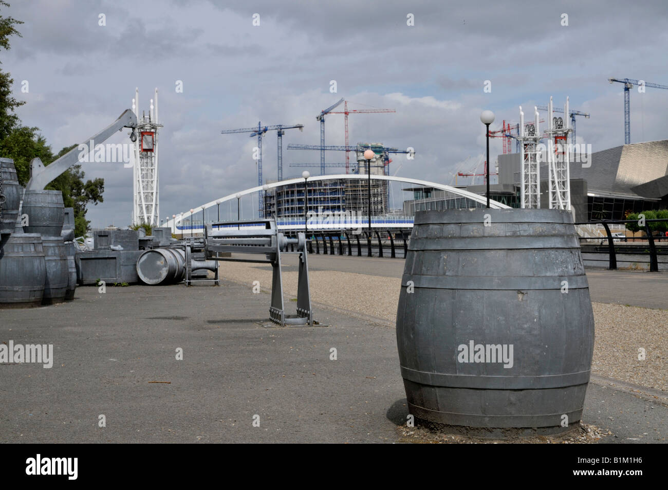 industrial heritage at salford quays Stock Photo - Alamy