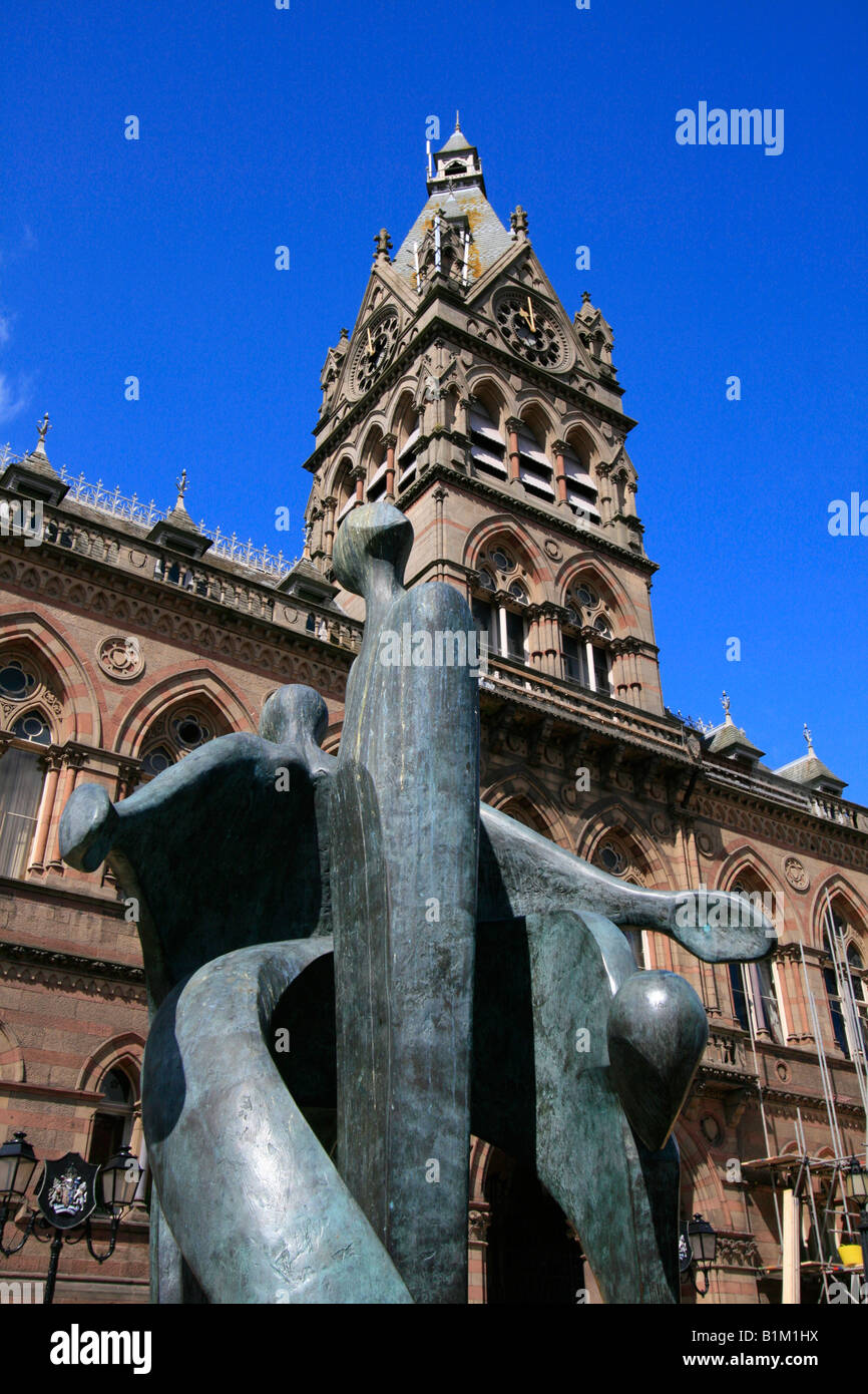 town hall sculpture city of chester, town centre shopping cheshire ...