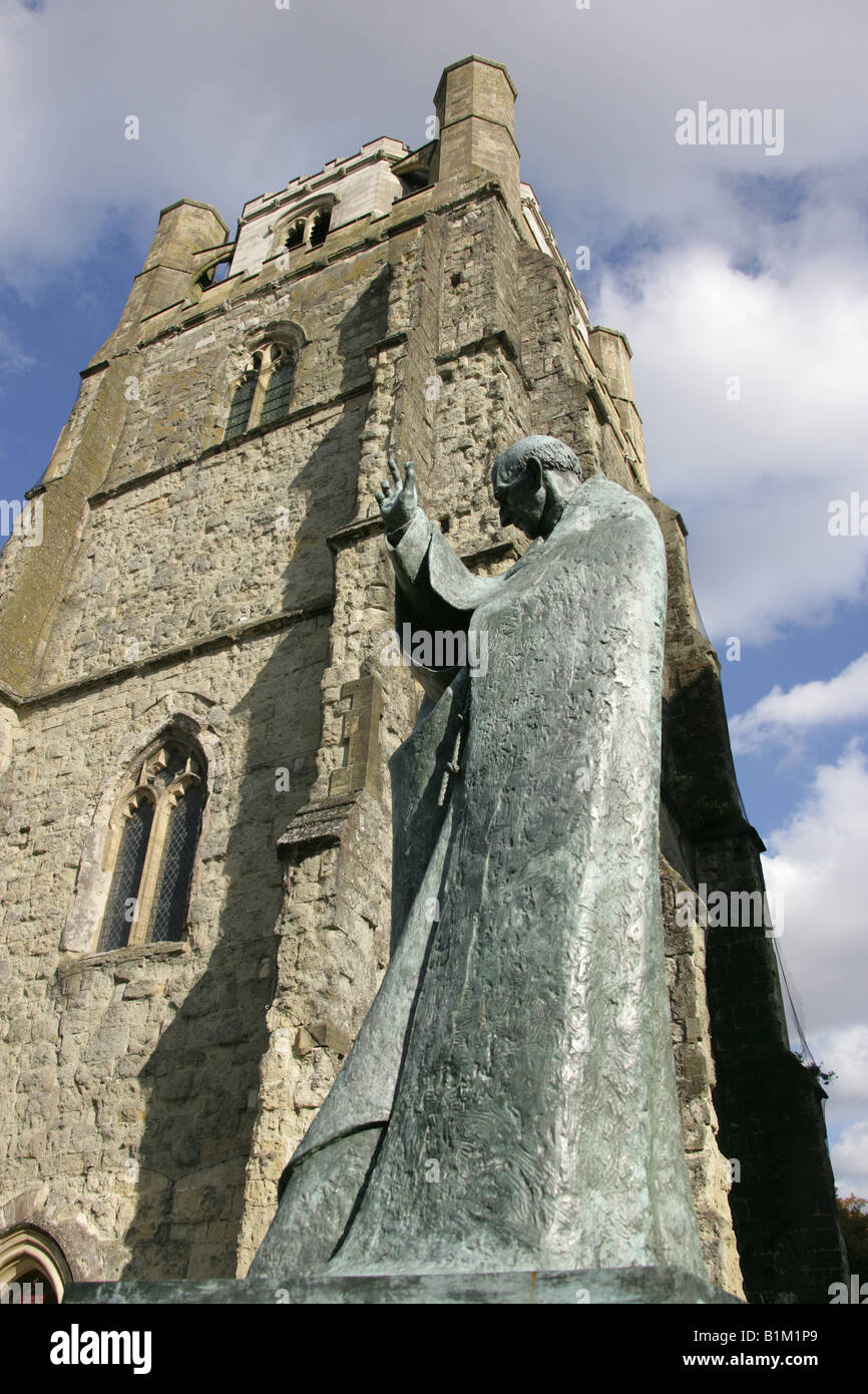 City of Chichester, England. The Philip Jackson sculpture of Saint ...