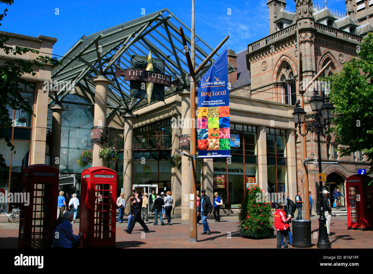 the forum centre city of chester, town centre shopping cheshire england ...